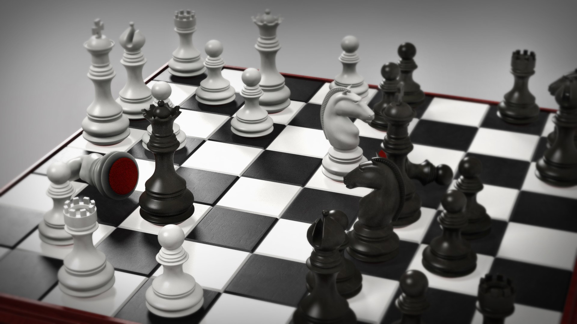 3D realistic plastic chess set model - TurboSquid 1605812