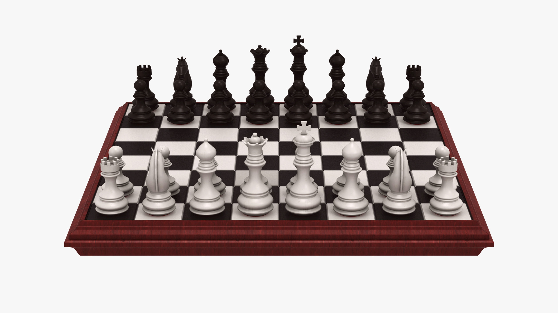 3D realistic plastic chess set model - TurboSquid 1605812