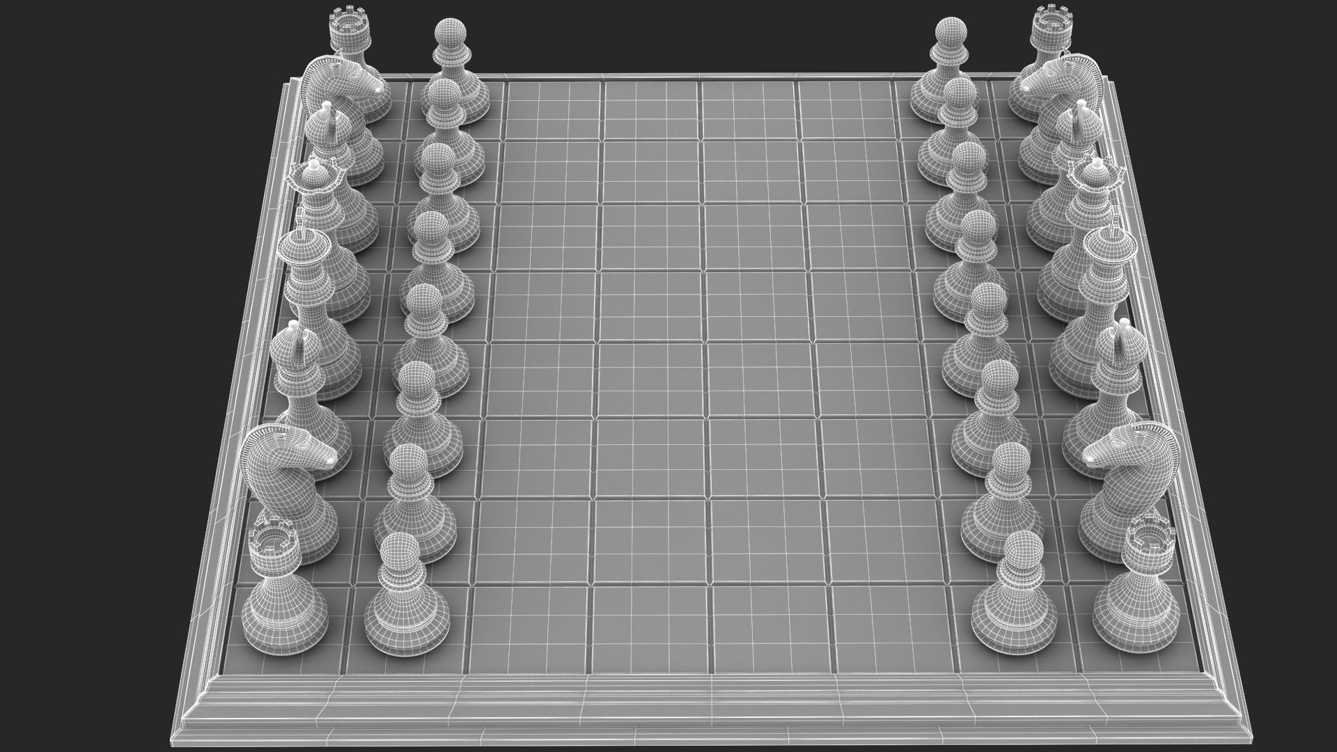 3D realistic plastic chess set model - TurboSquid 1605812
