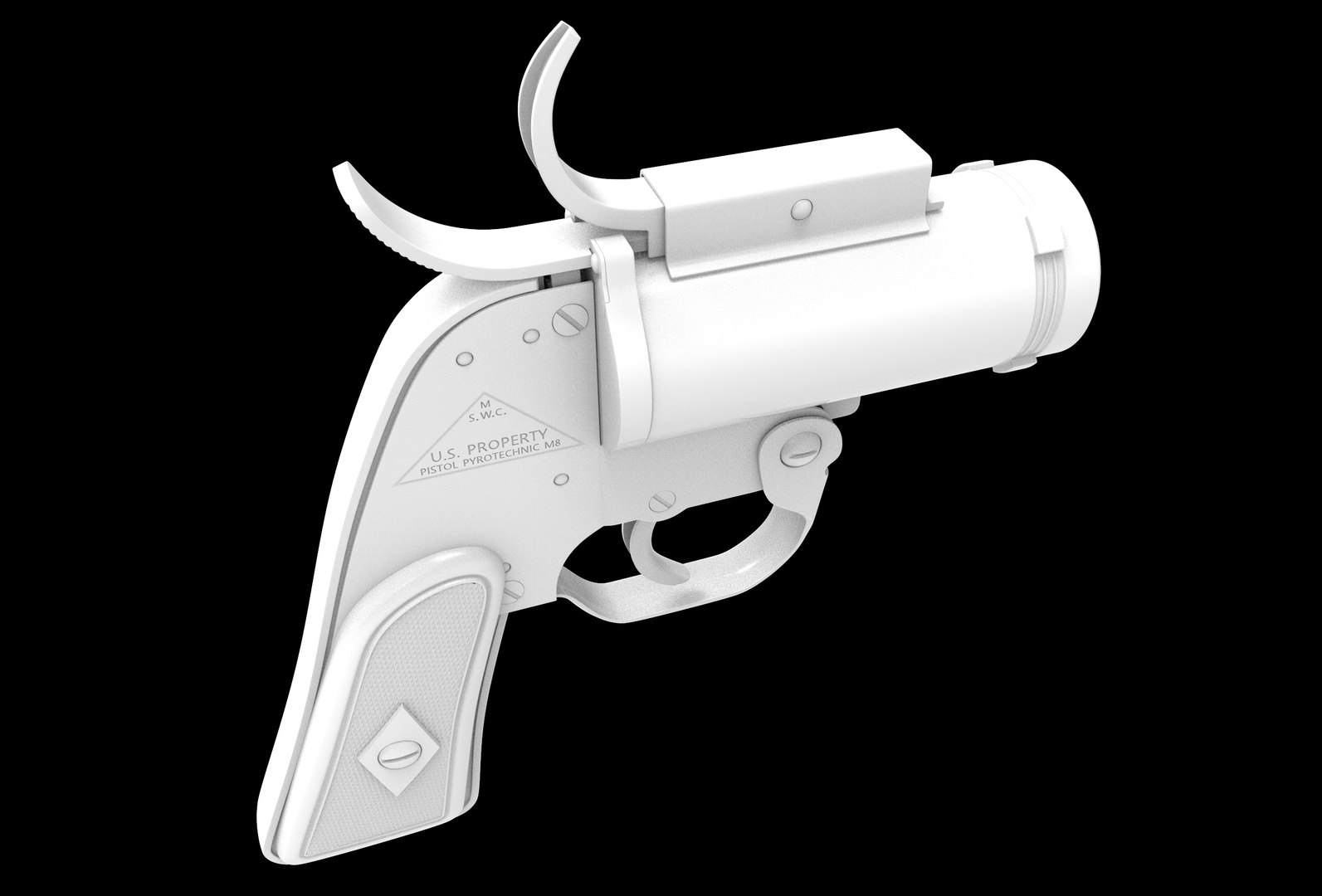 3d Model An-m8 Flare Gun
