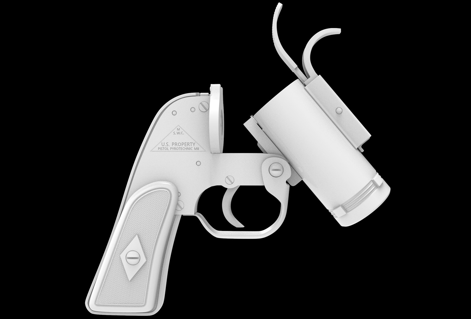 3d Model An-m8 Flare Gun