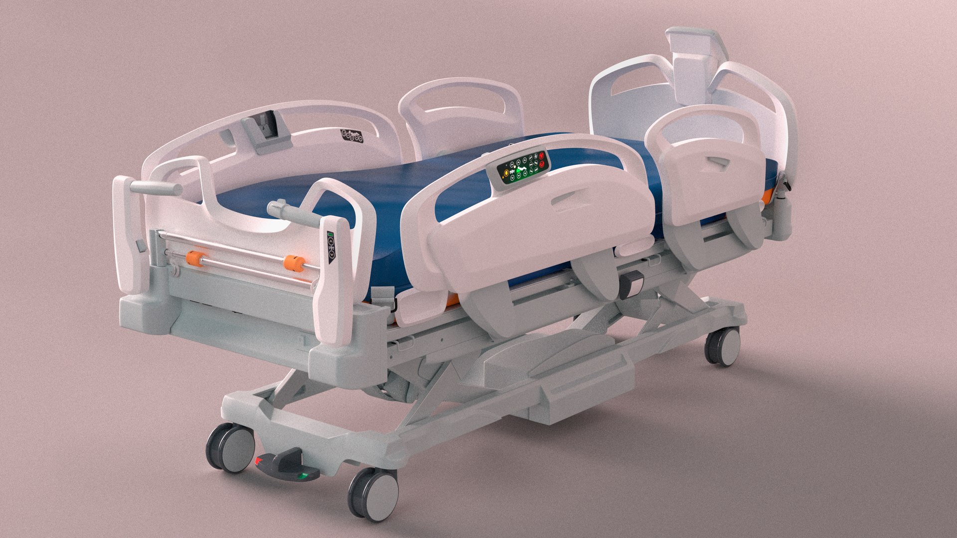 3D Smart Care Electronic Medical Patient Bed - TurboSquid 2113251