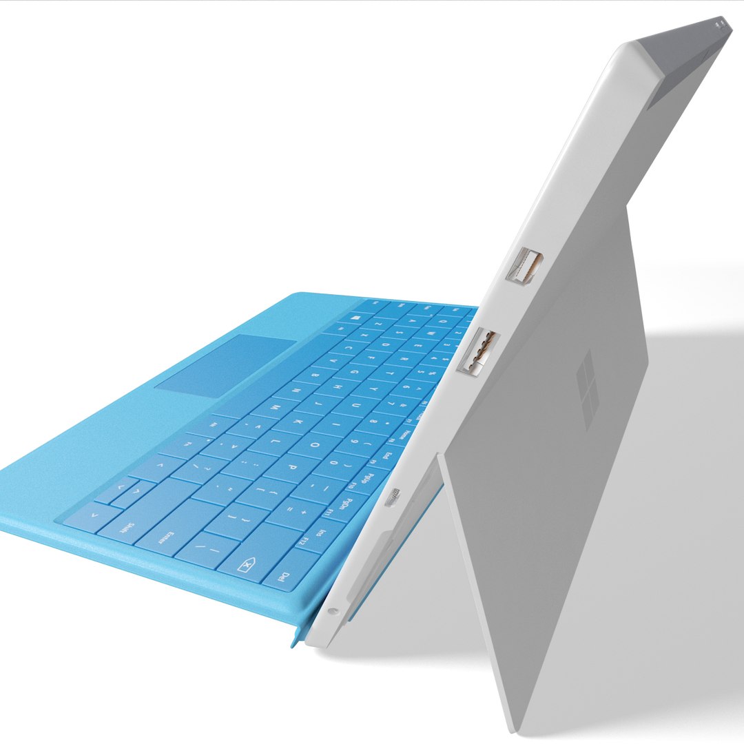 realistic microsoft surface 3 3d model