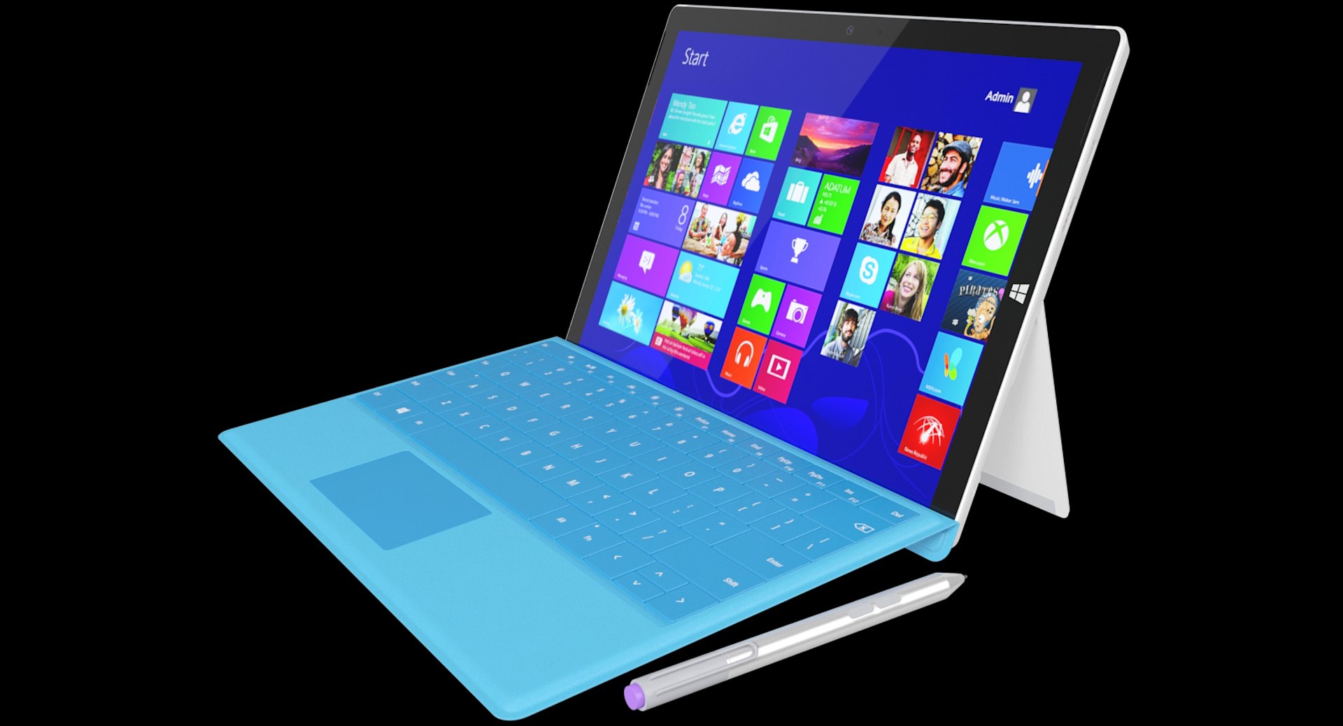 realistic microsoft surface 3 3d model