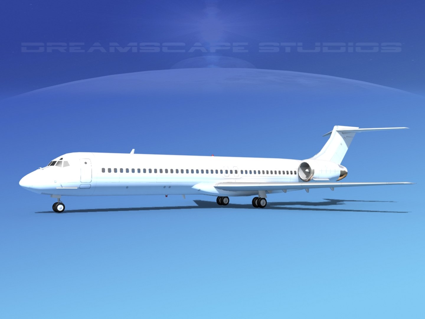 3d Md-87 Md-80s Jet Model