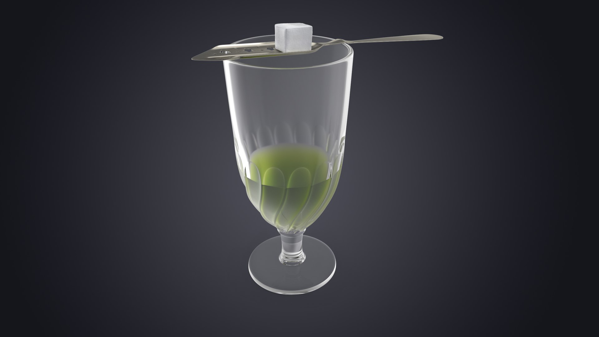3D Absinthe Swirl Glass Spoon - TurboSquid 1477603