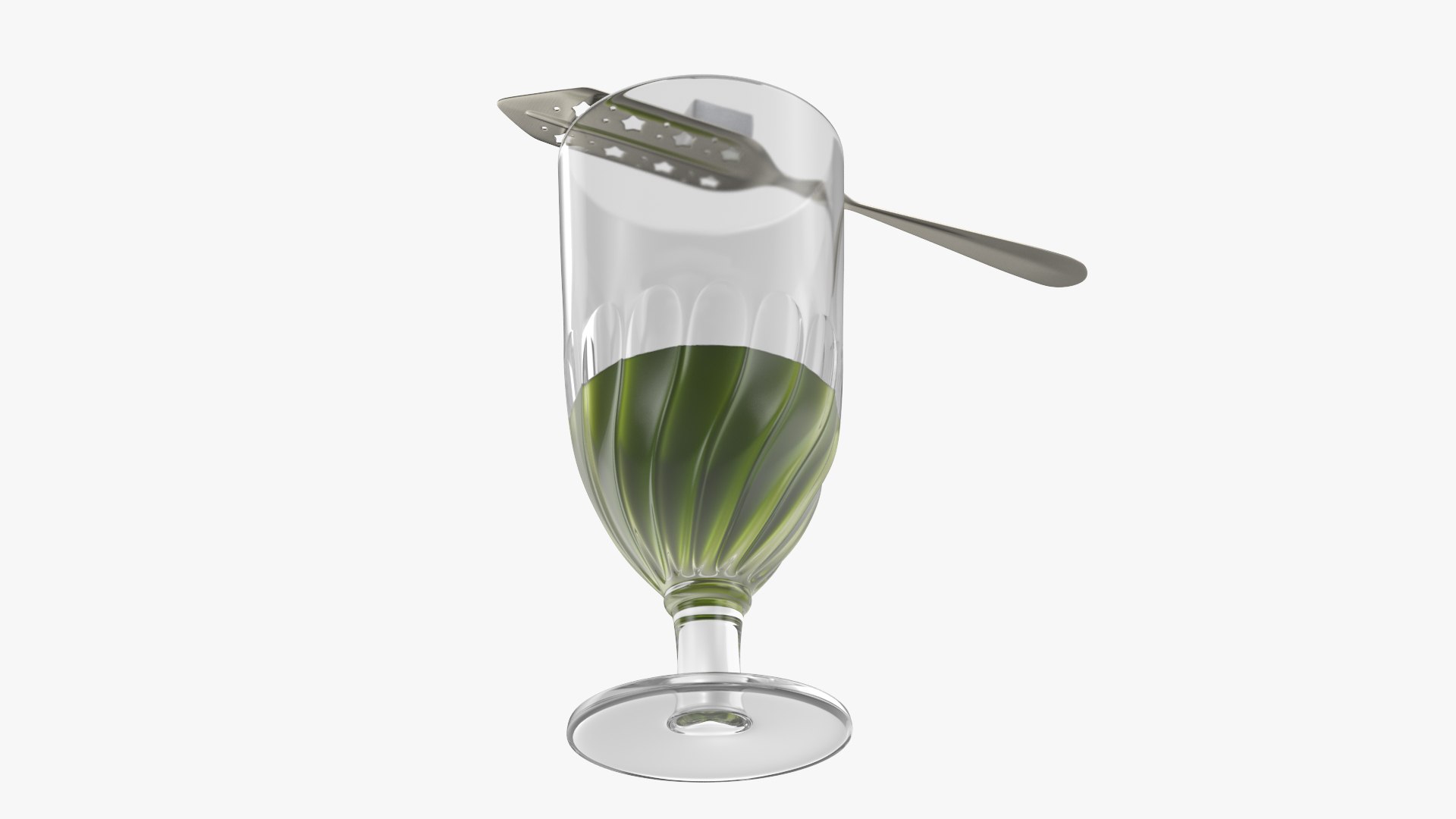 3D Absinthe Swirl Glass Spoon - TurboSquid 1477603