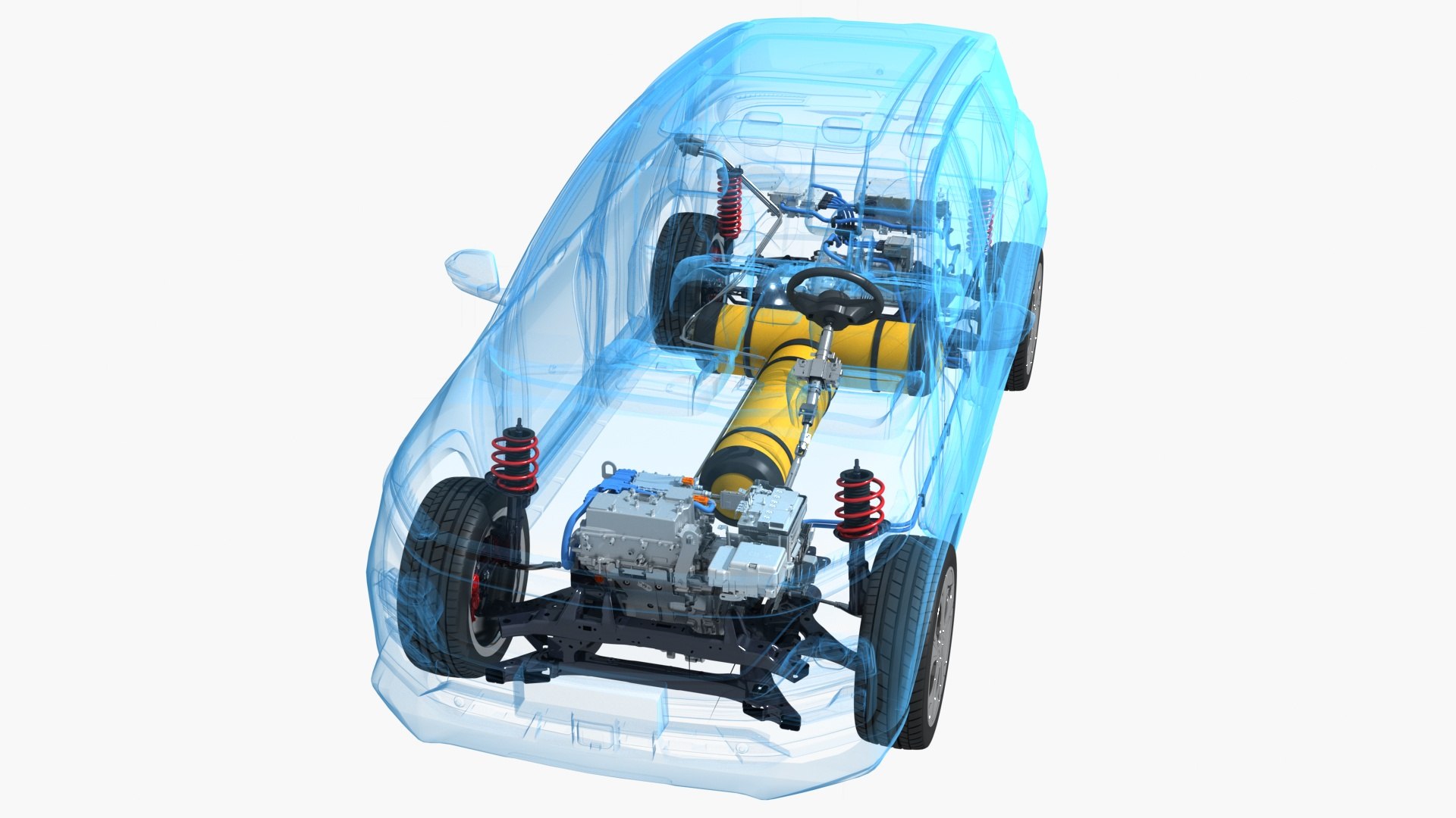 Hydrogen SUV Chassis X-Ray 3D Model - TurboSquid 2148379