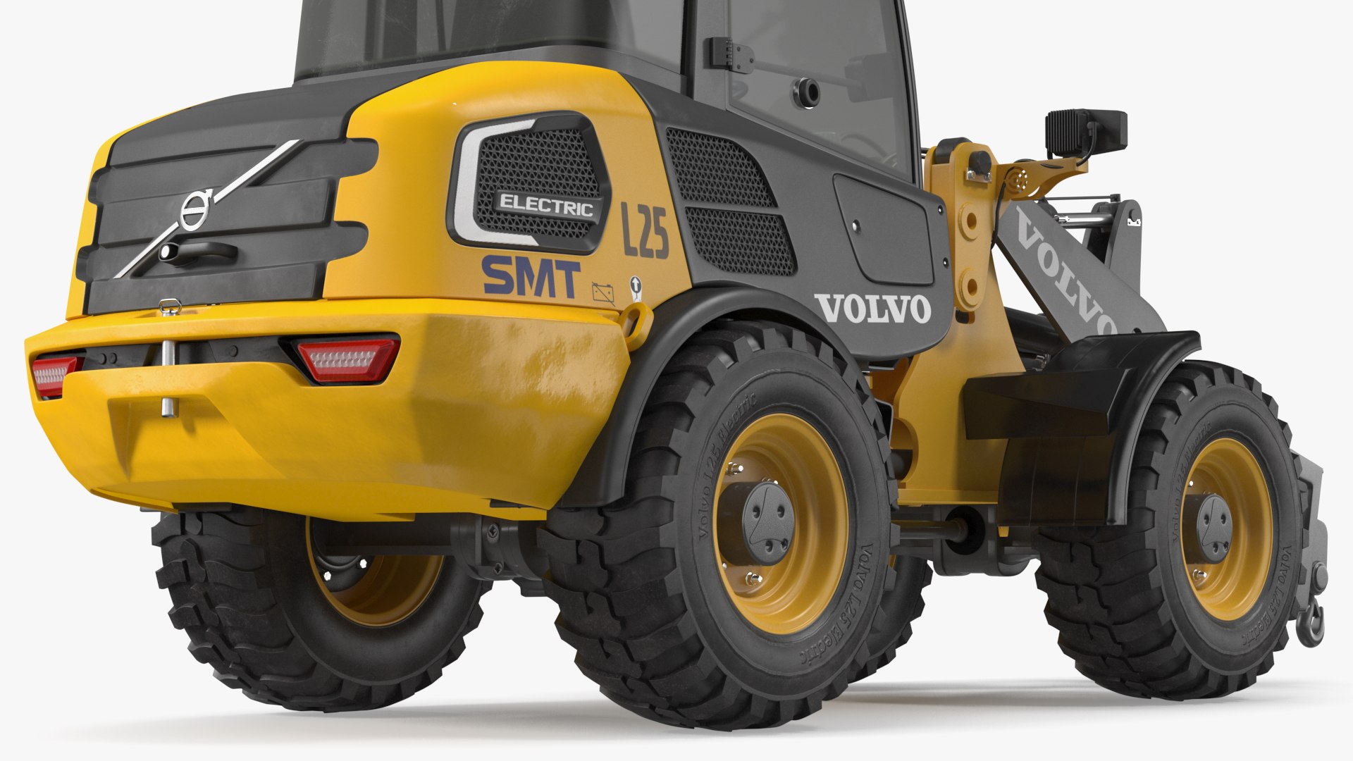 3D Volvo L25 Electric Loader with Material Handling Arm Simple Interior ...