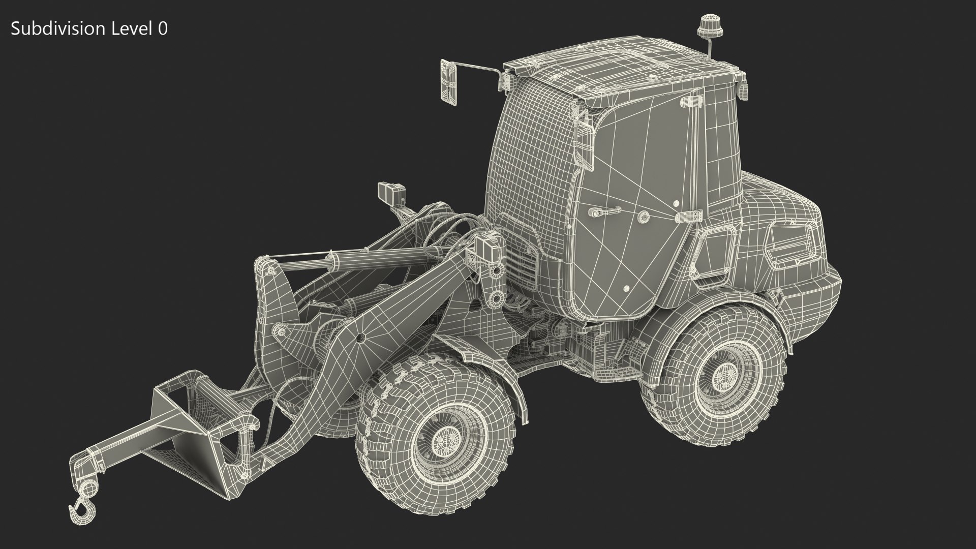 3D Volvo L25 Electric Loader with Material Handling Arm Simple Interior ...