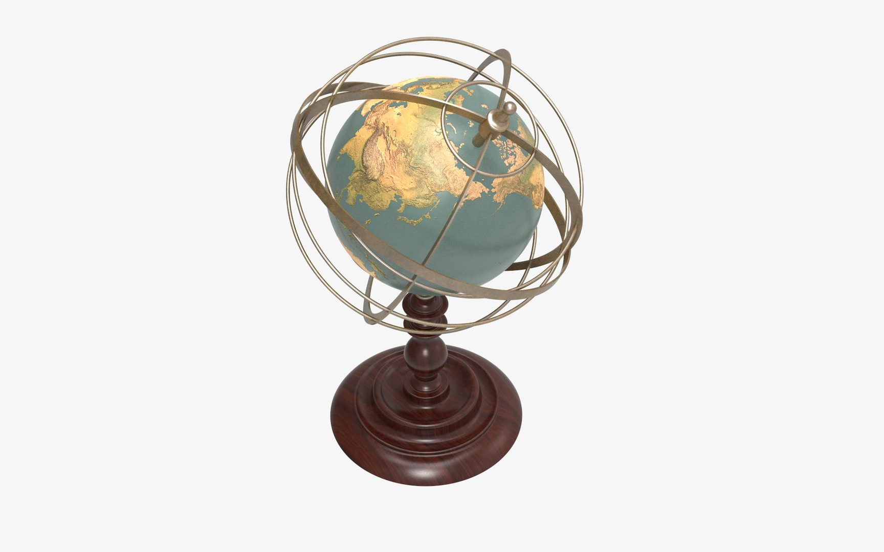 World globe terrestrial armillary sphere model - TurboSquid 1384878