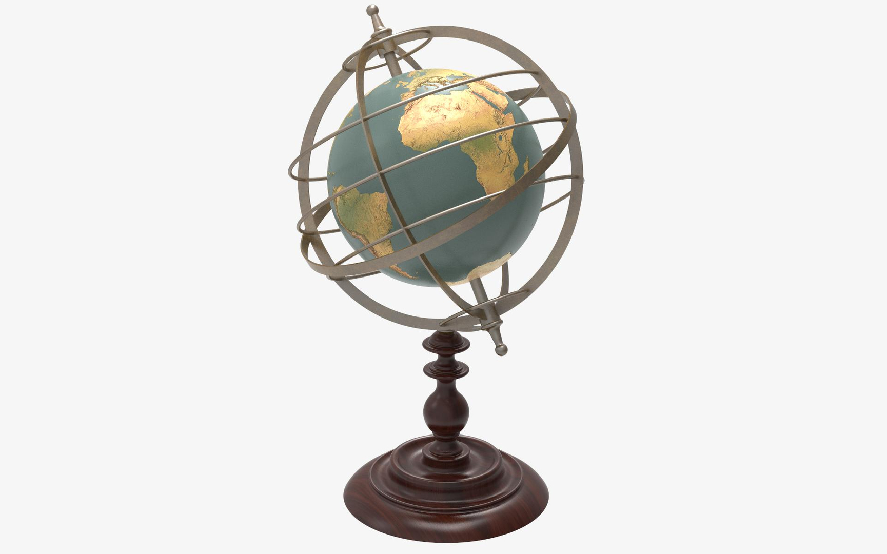 World globe terrestrial armillary sphere model - TurboSquid 1384878