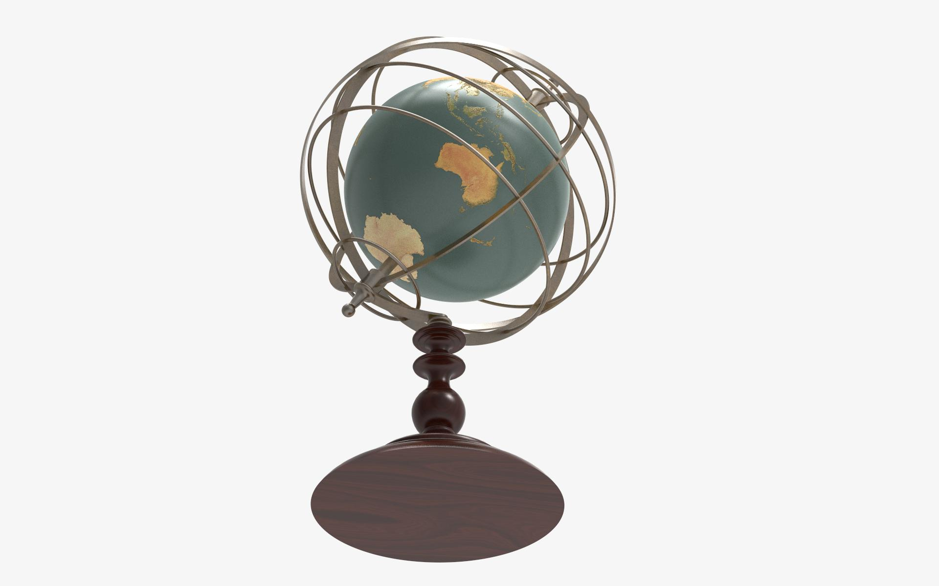 World globe terrestrial armillary sphere model - TurboSquid 1384878