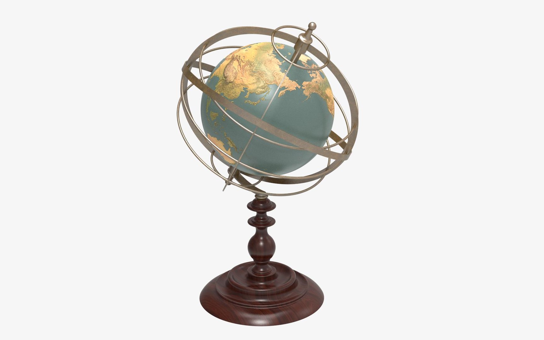 World Globe Terrestrial Armillary Sphere Model - TurboSquid 1384878