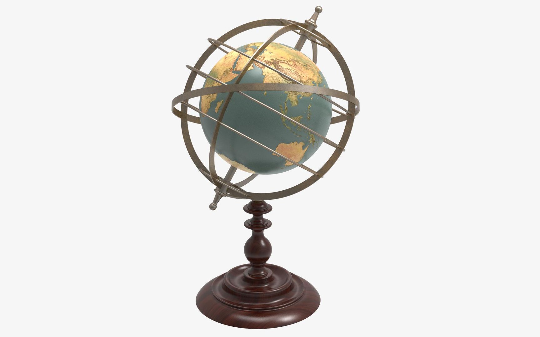 World Globe Terrestrial Armillary Sphere Model - TurboSquid 1384878