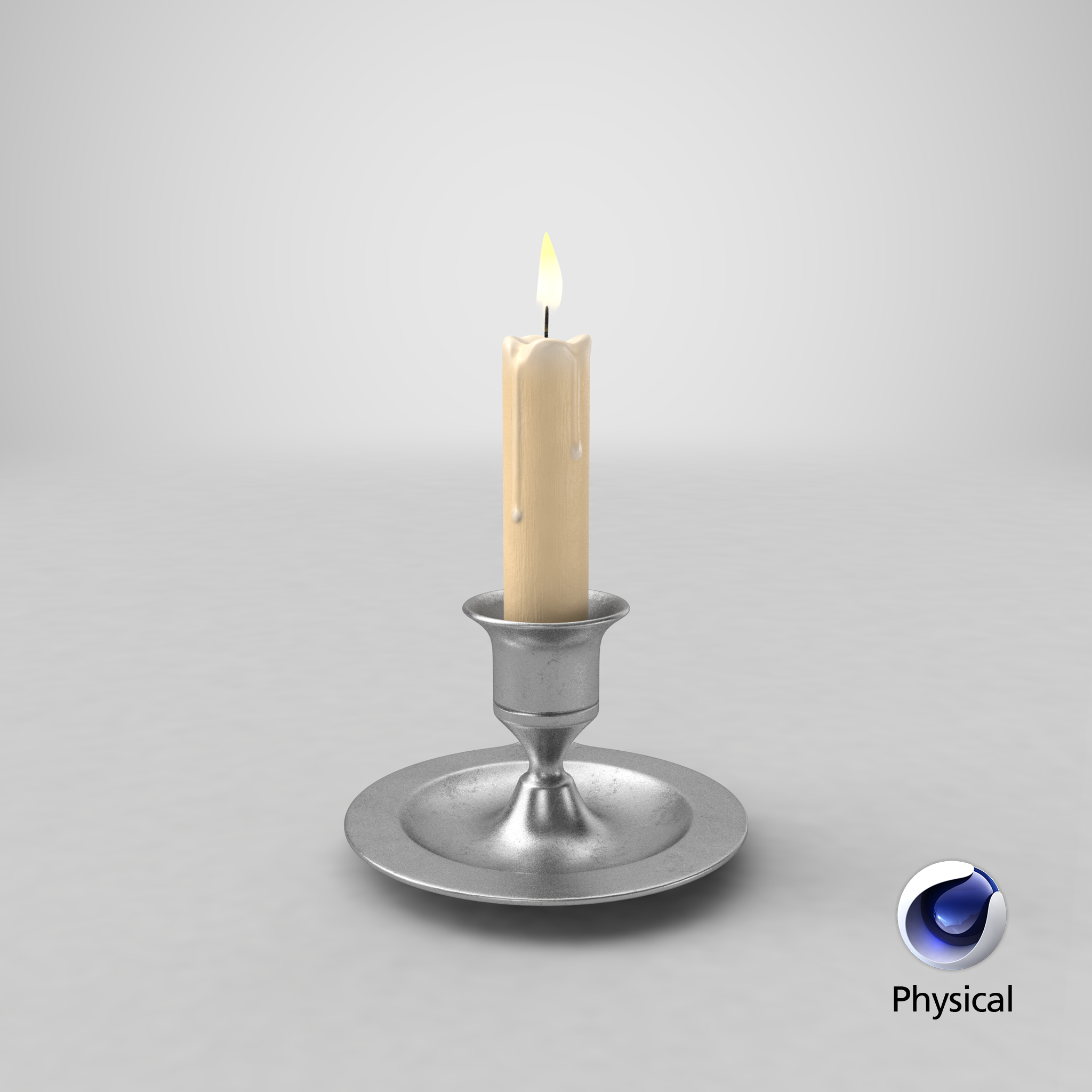 3D candlestick candle lights - TurboSquid 1204231