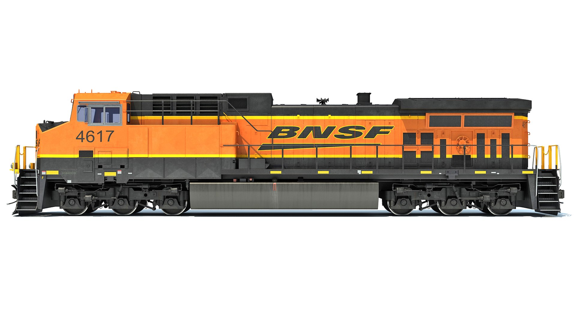 3D Ac4400cw Locomotive Bnsf - TurboSquid 1632752
