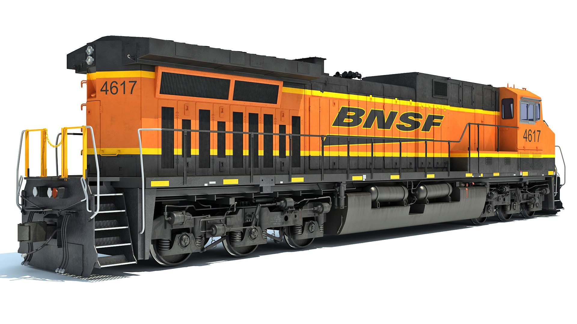3D Ac4400cw Locomotive Bnsf - TurboSquid 1632752