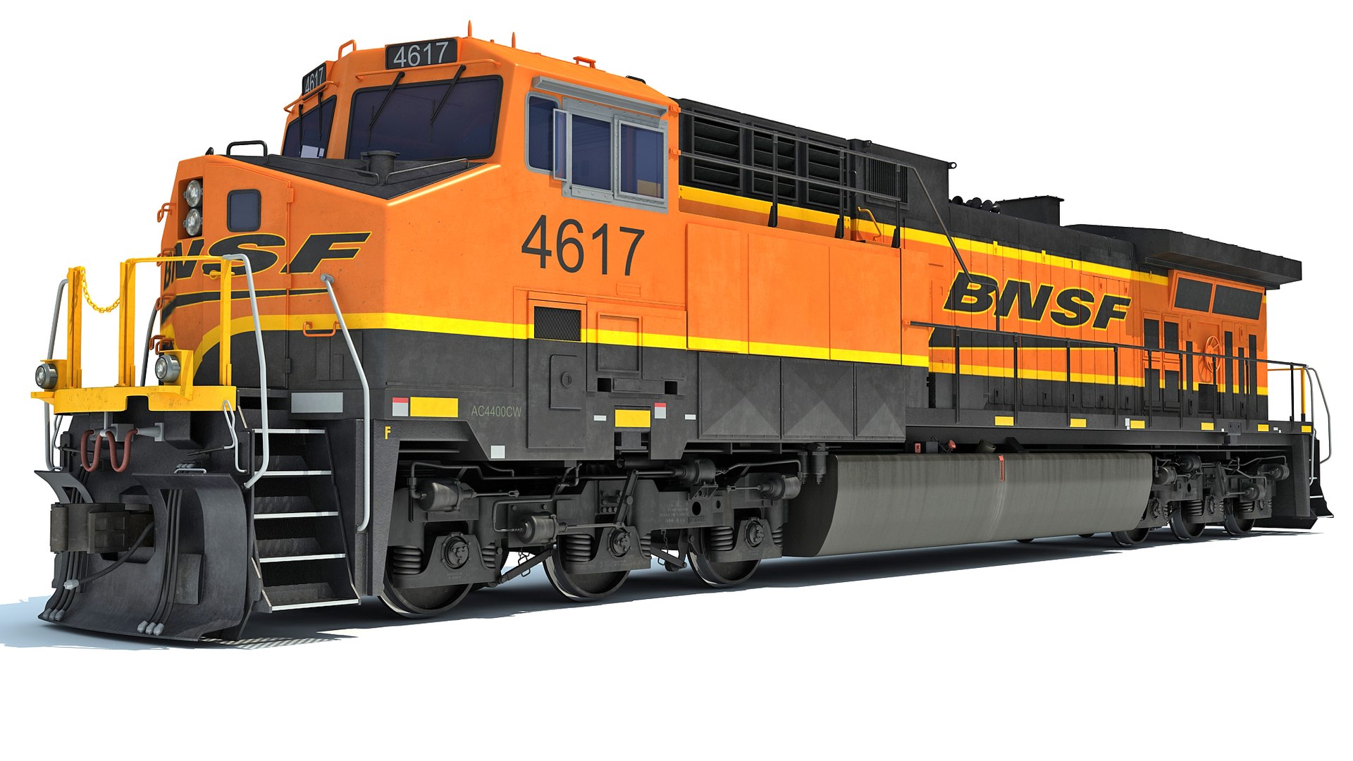 3D Ac4400cw Locomotive Bnsf - TurboSquid 1632752