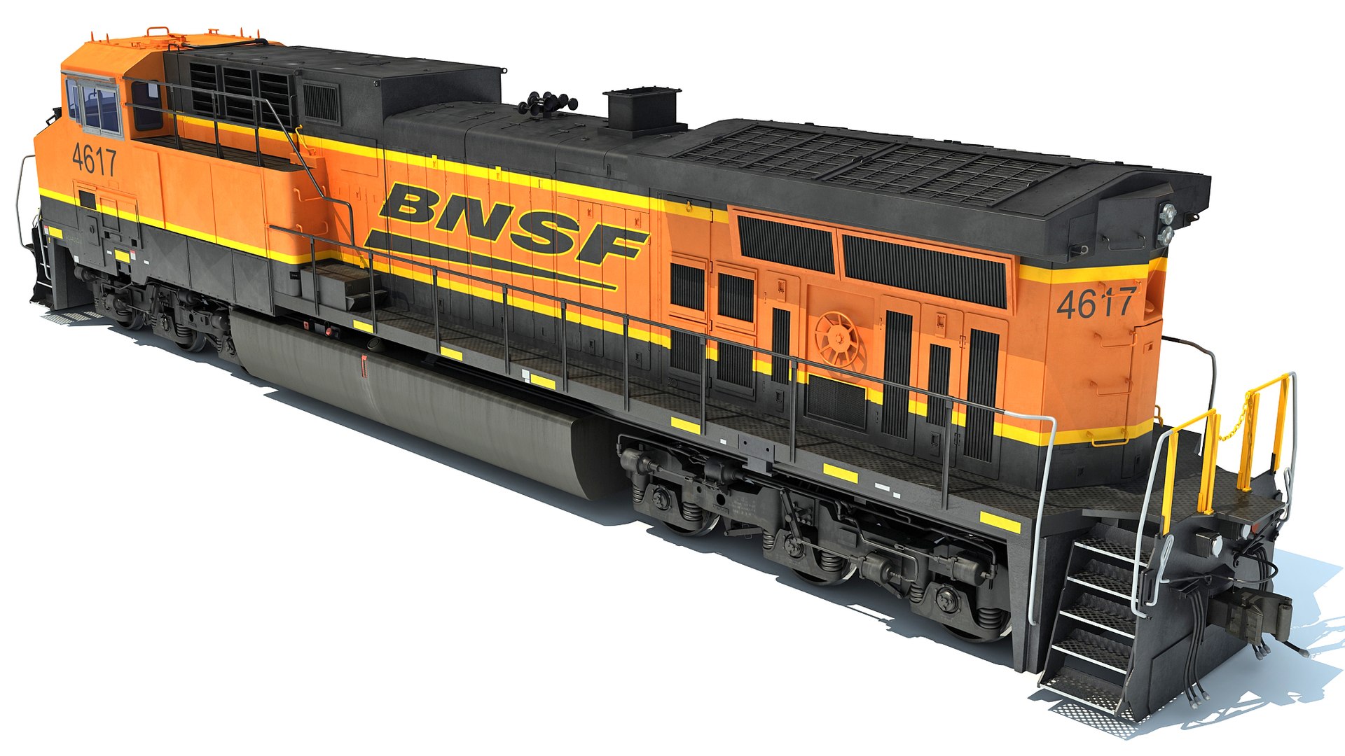 3D Ac4400cw Locomotive Bnsf - TurboSquid 1632752
