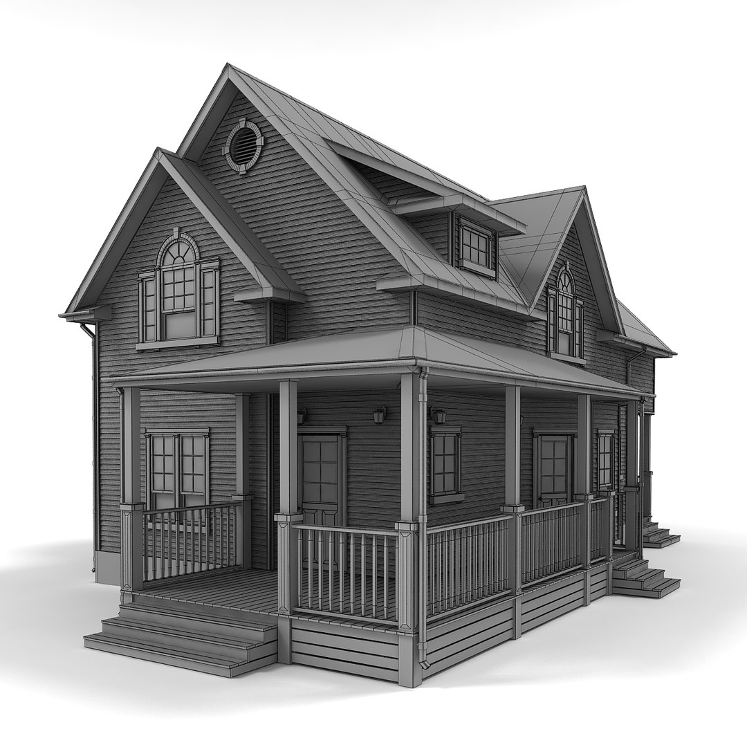 Two-story Cottage 62 3D - TurboSquid 1390224