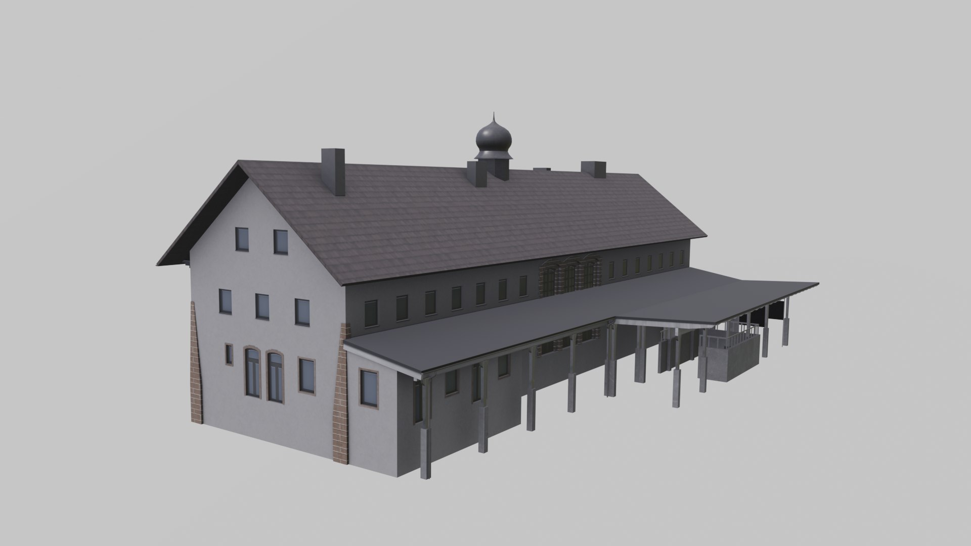 3D Model Germany Sonthofen Train Station Game Ready PBR With LODs ...