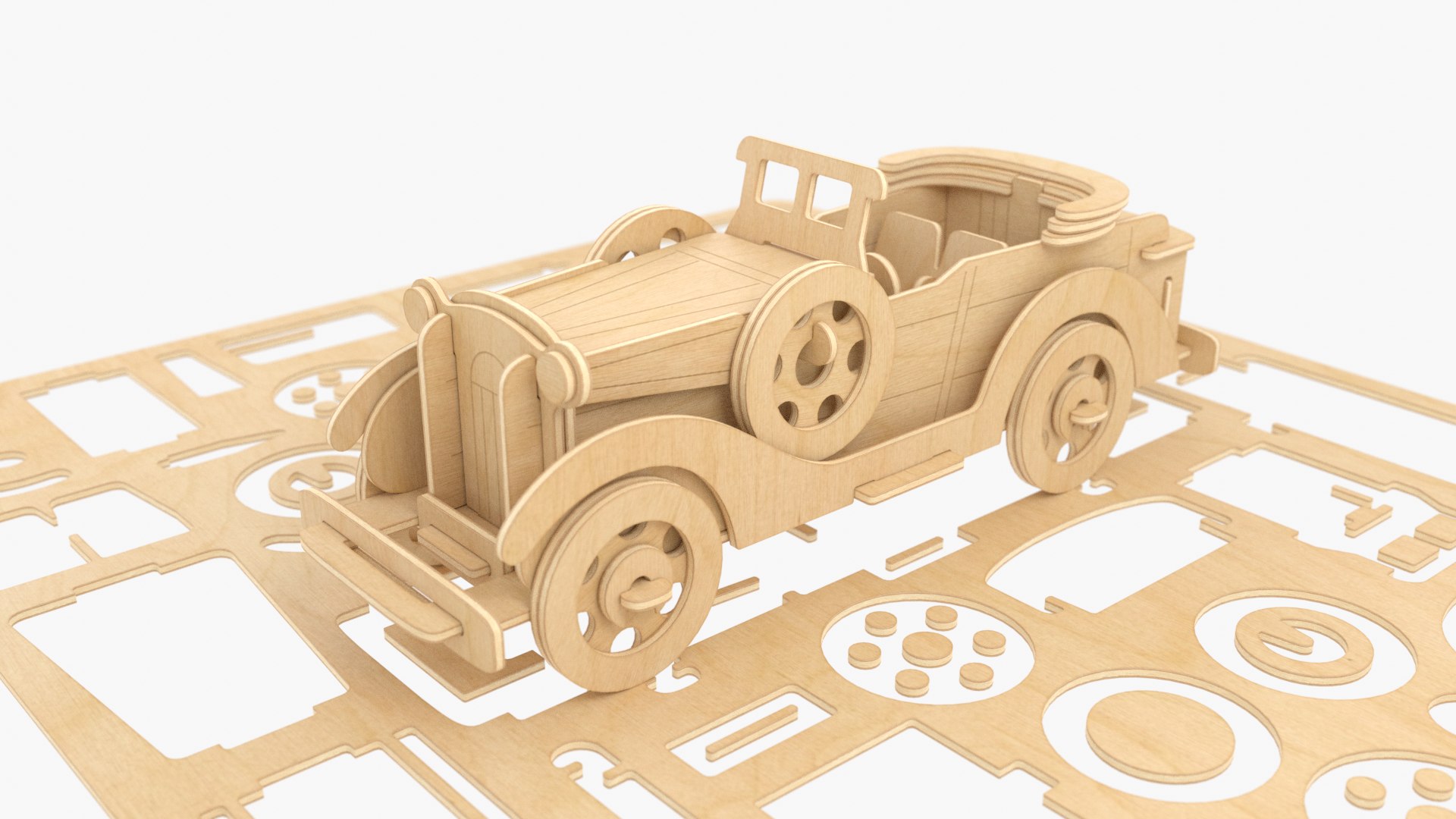 3D Car Laser Cut Model - TurboSquid 1691969