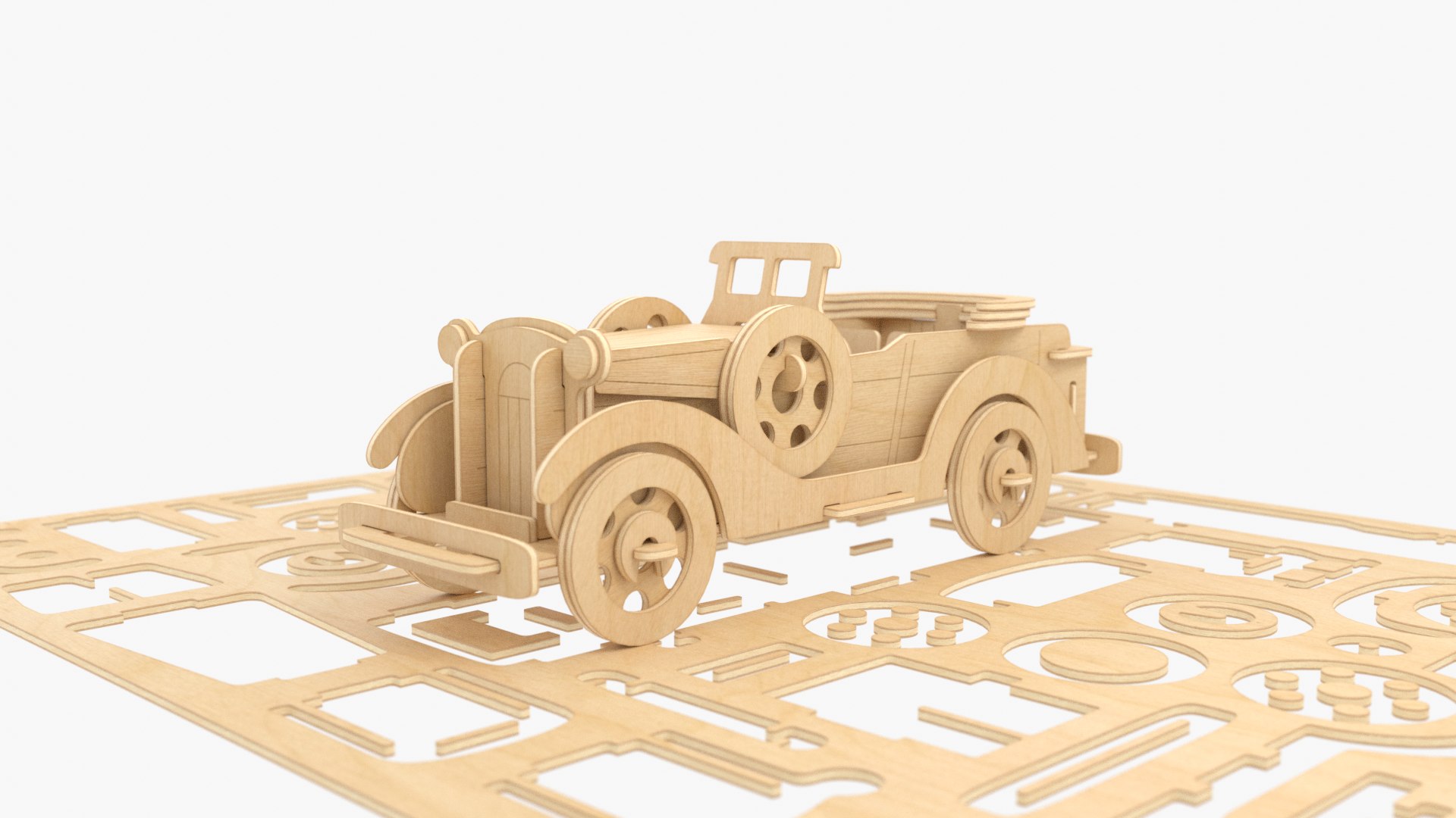 3D Car Laser Cut Model - TurboSquid 1691969