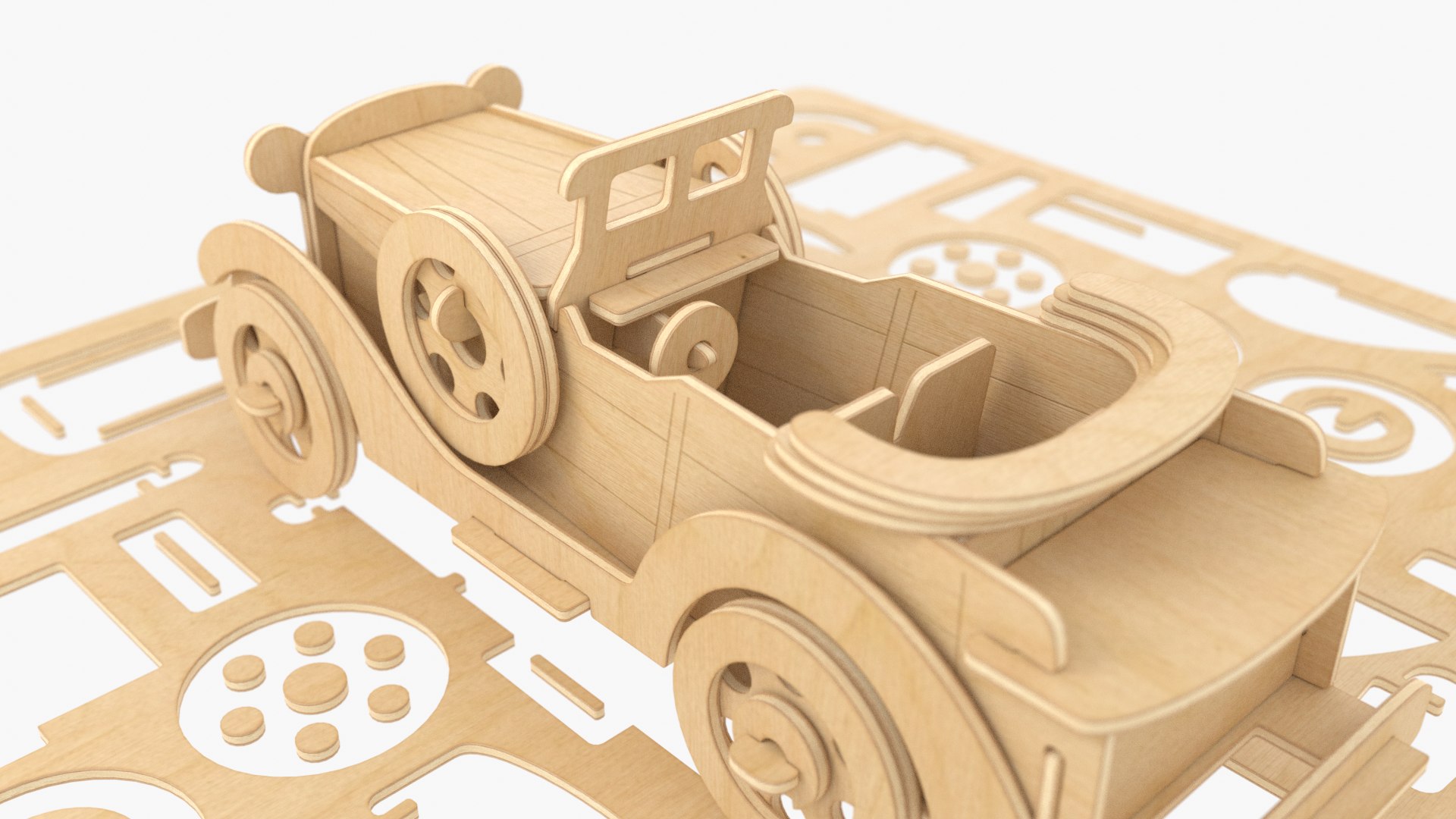 3D Car Laser Cut Model - TurboSquid 1691969