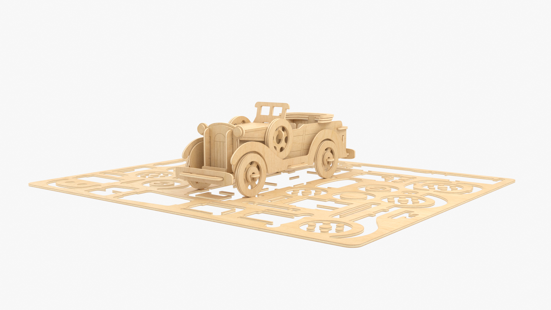 3D Car Laser Cut Model - TurboSquid 1691969