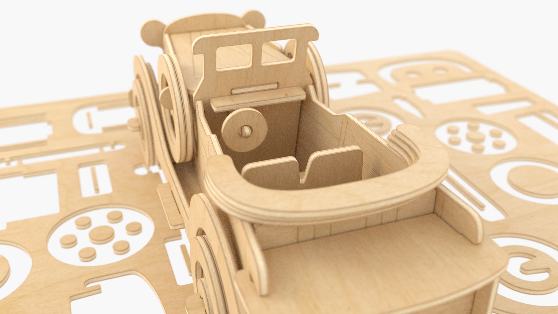 3D Car Laser Cut Model - TurboSquid 1691969