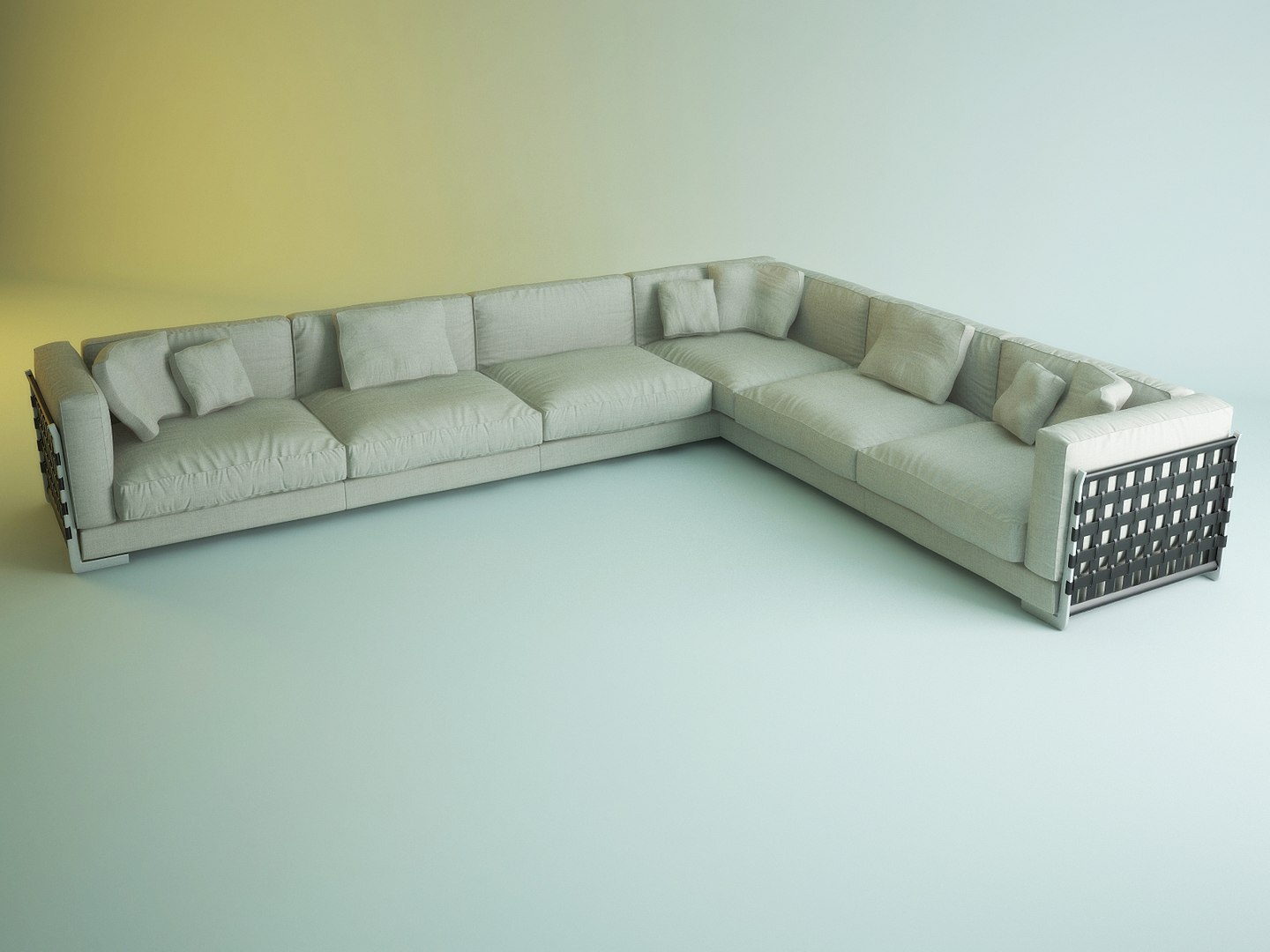 Sofa Cestone Flexform 3d Model