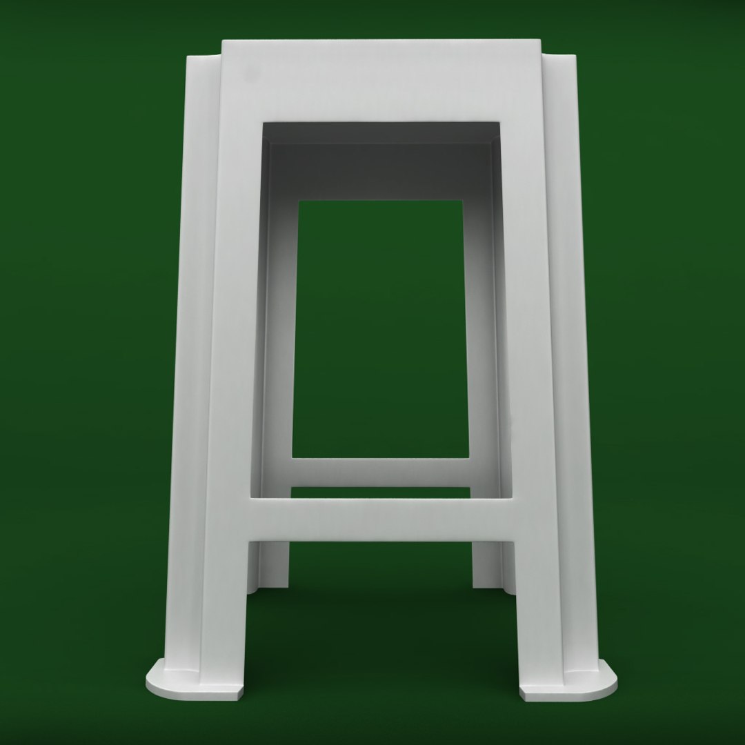Garden Plastic Stool 3d Model