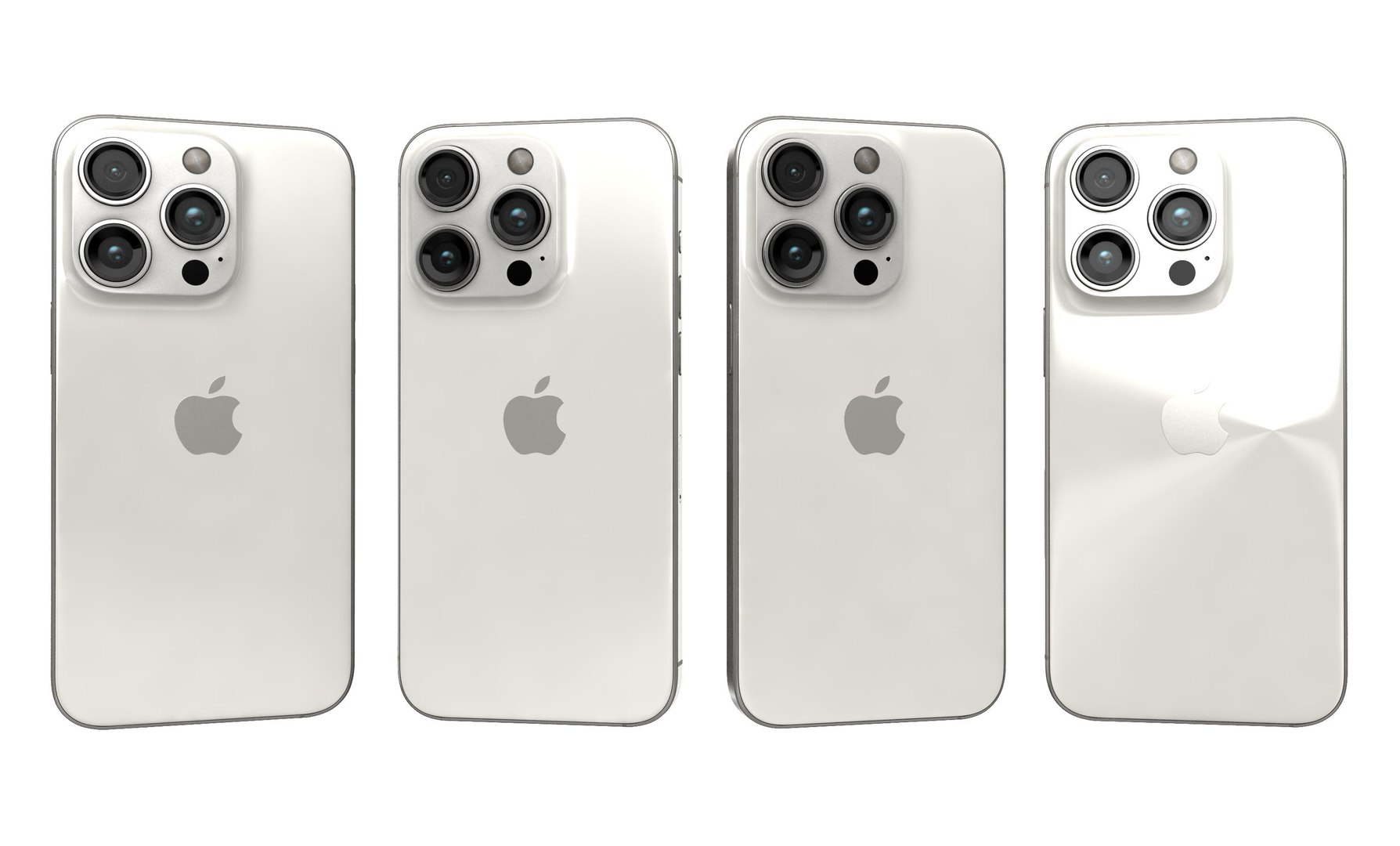 Apple IPhone 15 Pro White Titanium Model - TurboSquid 2129214