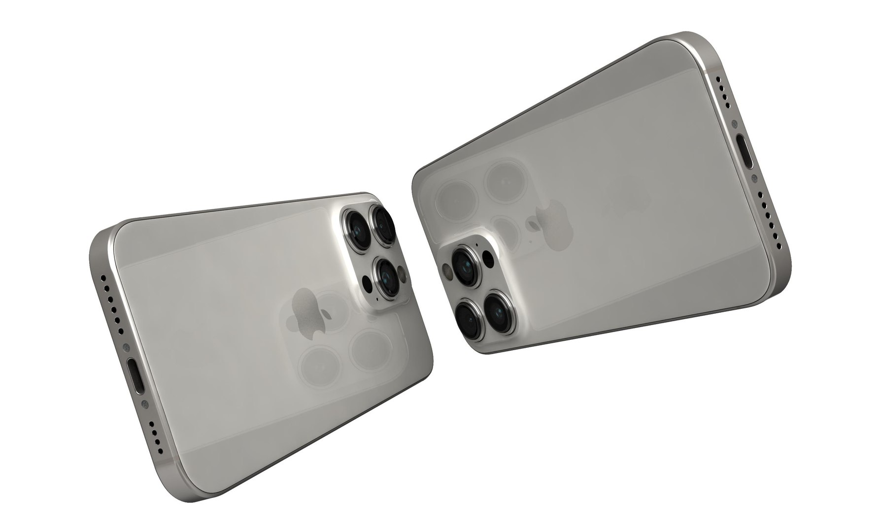 Apple IPhone 15 Pro White Titanium Model - TurboSquid 2129214