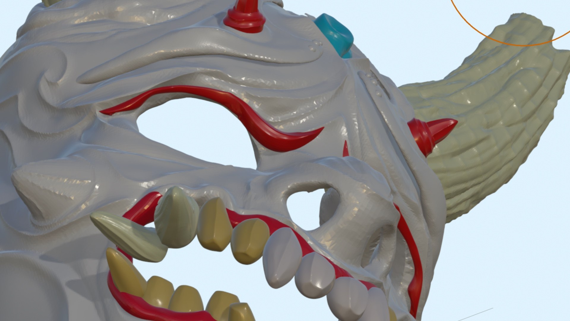 3D Oni Mask - TurboSquid 2342739