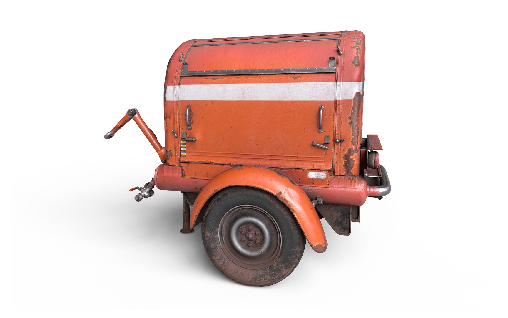 3D Mobile Air Compressor On Wheels - TurboSquid 1954781