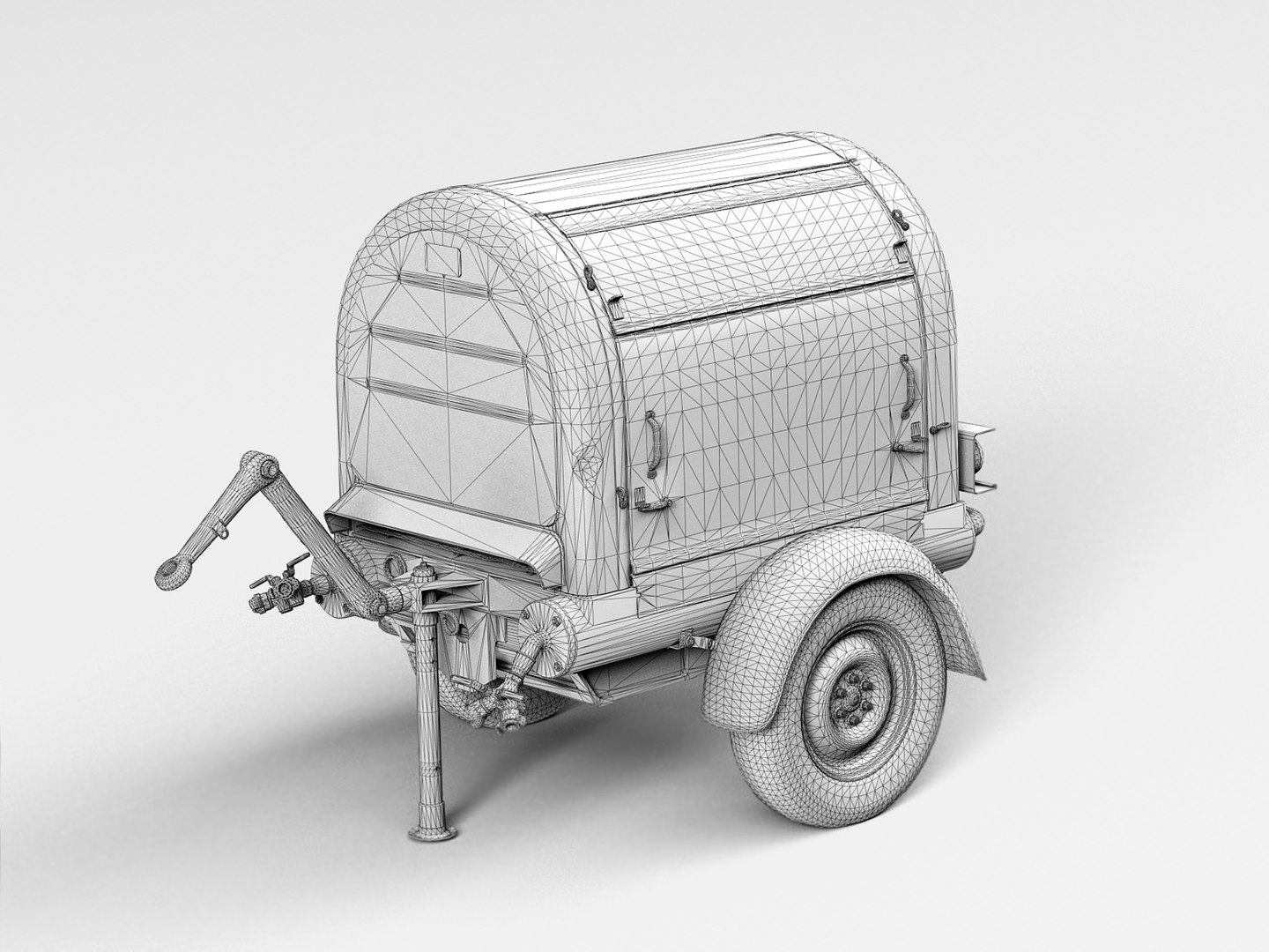 3D Mobile Air Compressor On Wheels - TurboSquid 1954781