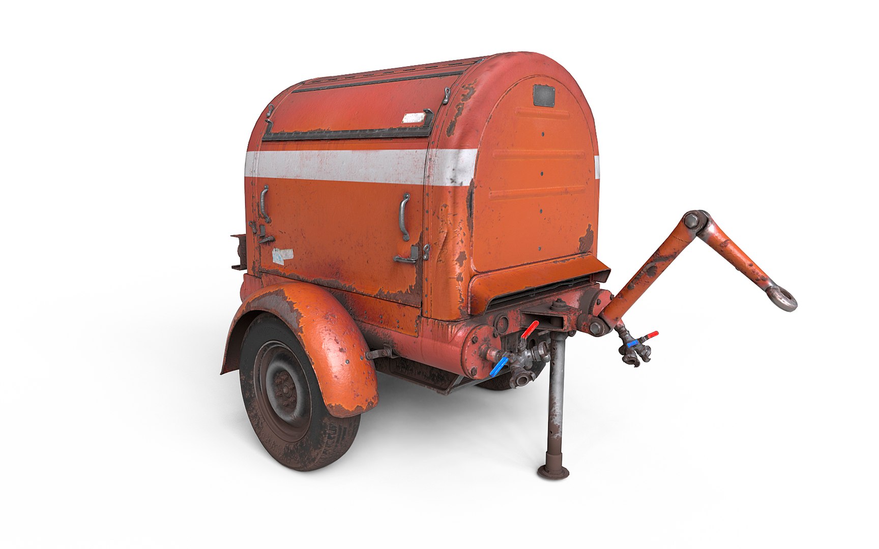 3D Mobile Air Compressor On Wheels - TurboSquid 1954781
