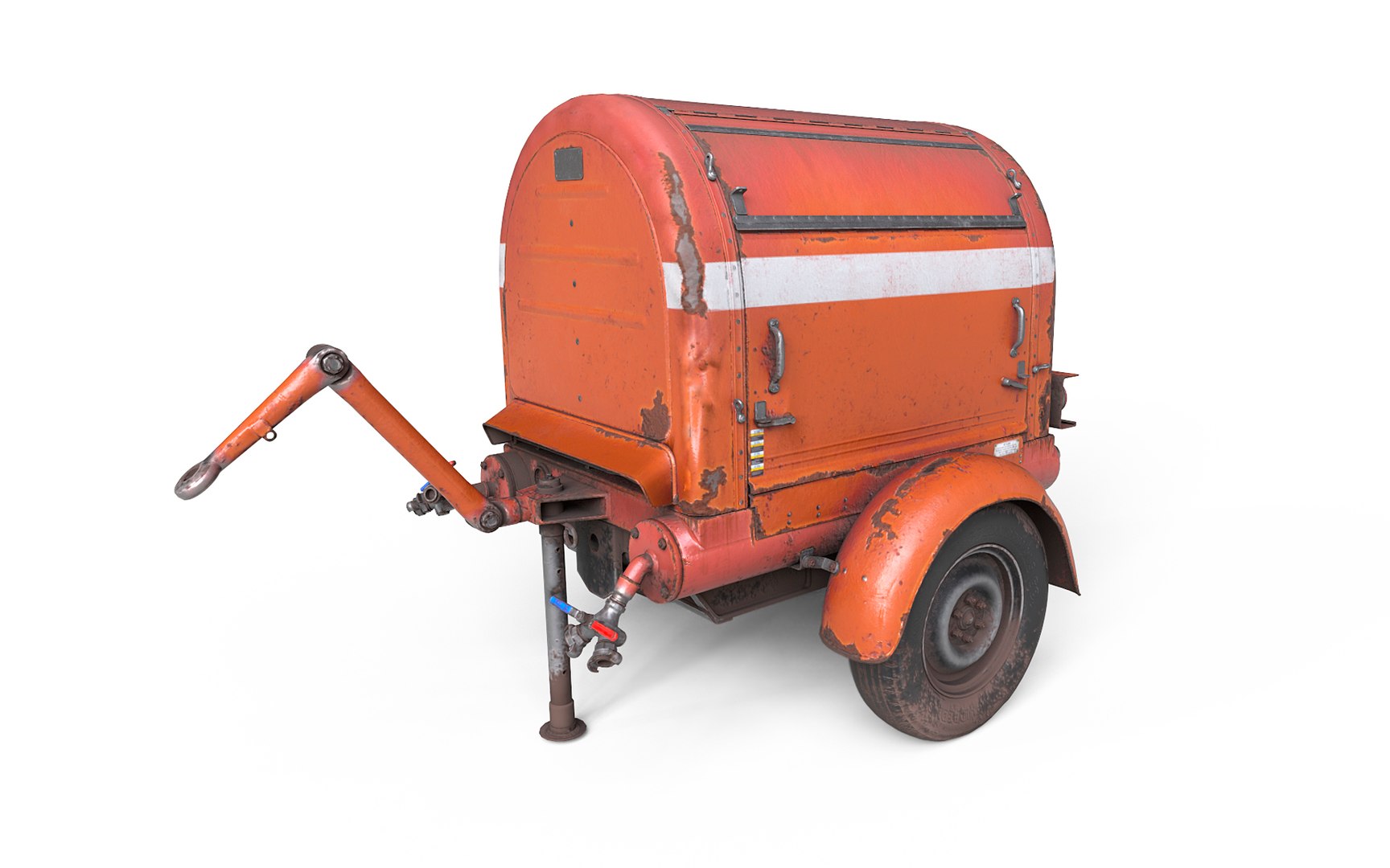 3D Mobile Air Compressor On Wheels - TurboSquid 1954781