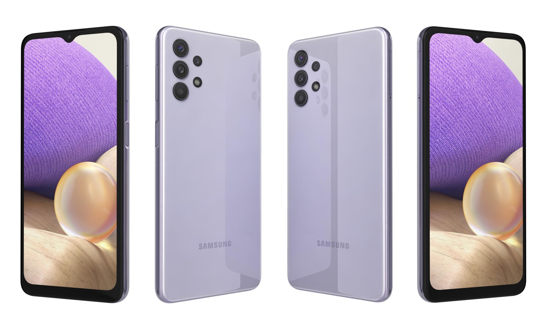 3D Samsung Galaxy A32 5G Awesome Violet Model - TurboSquid 1787282