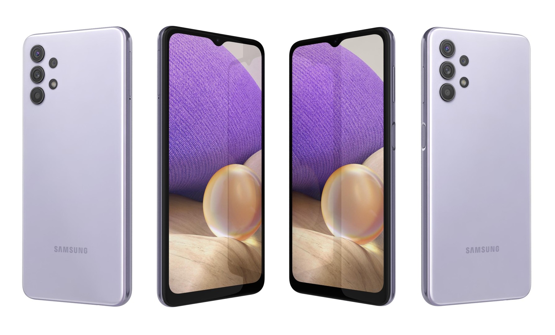 3D Samsung Galaxy A32 5G Awesome Violet Model - TurboSquid 1787282