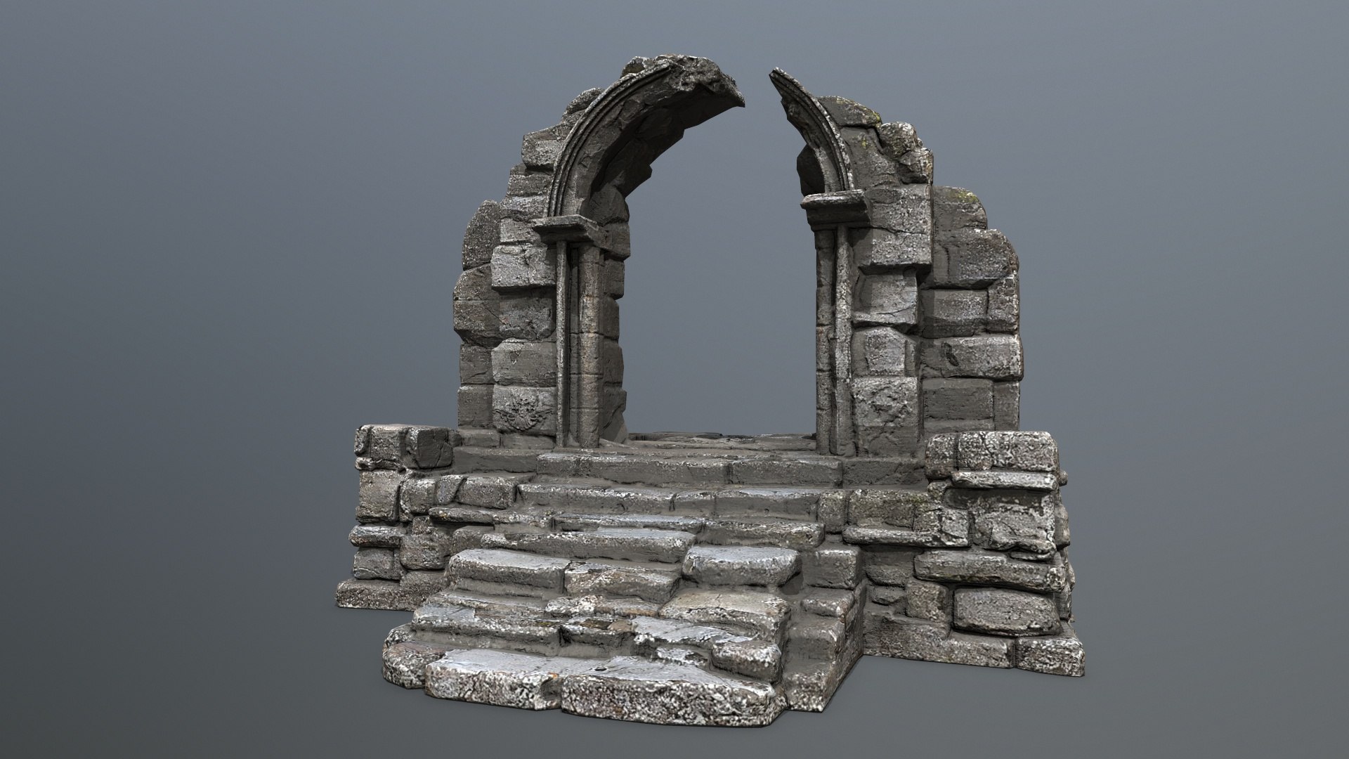 3D Ruin Gate - TurboSquid 2368620