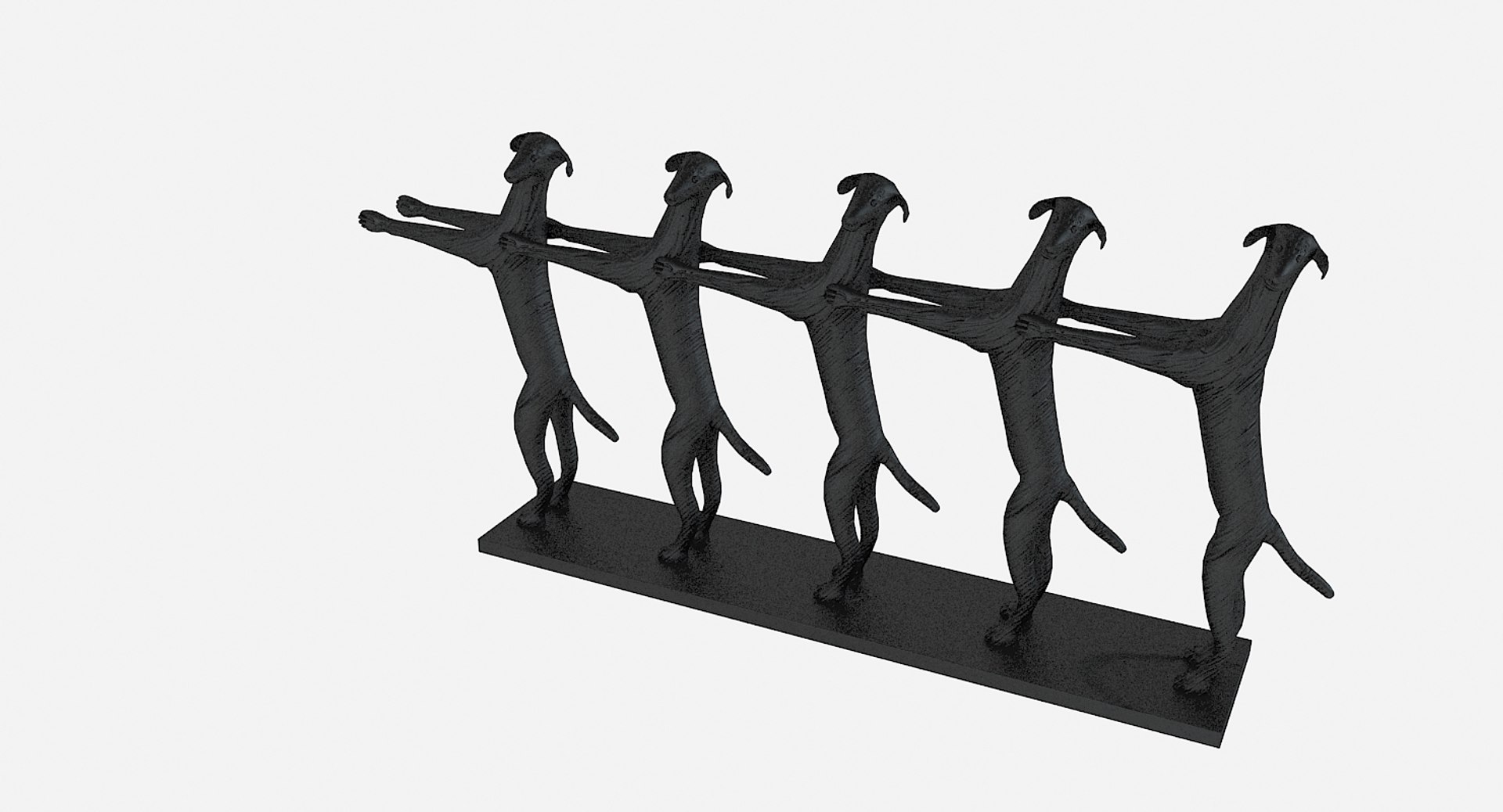 Golden Conga Line 3d Model
