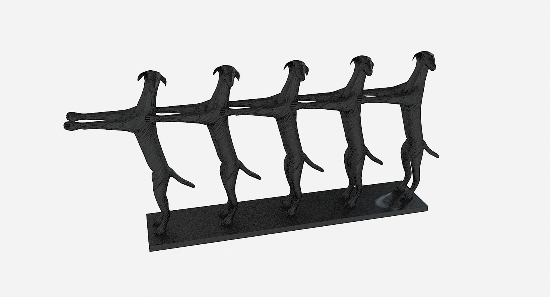 Golden Conga Line 3d Model