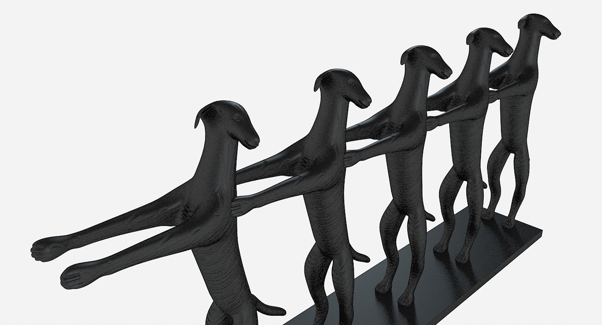 Golden Conga Line 3d Model
