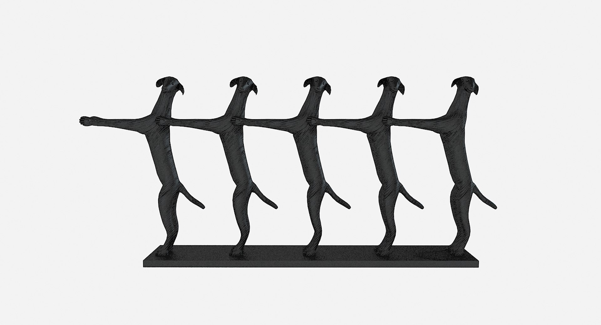 Golden Conga Line 3d Model