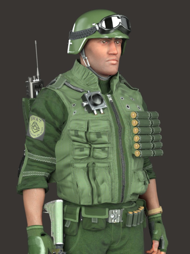 Realistic Rigged Army-C Character Man 3D Model Model - TurboSquid 2261906