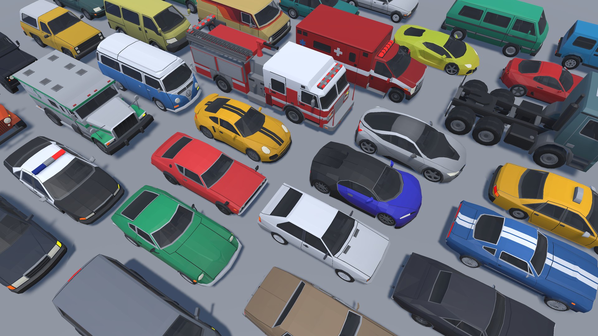 Stylized Vehicles Pack LowPoly With Textures PSD File 3D Model ...