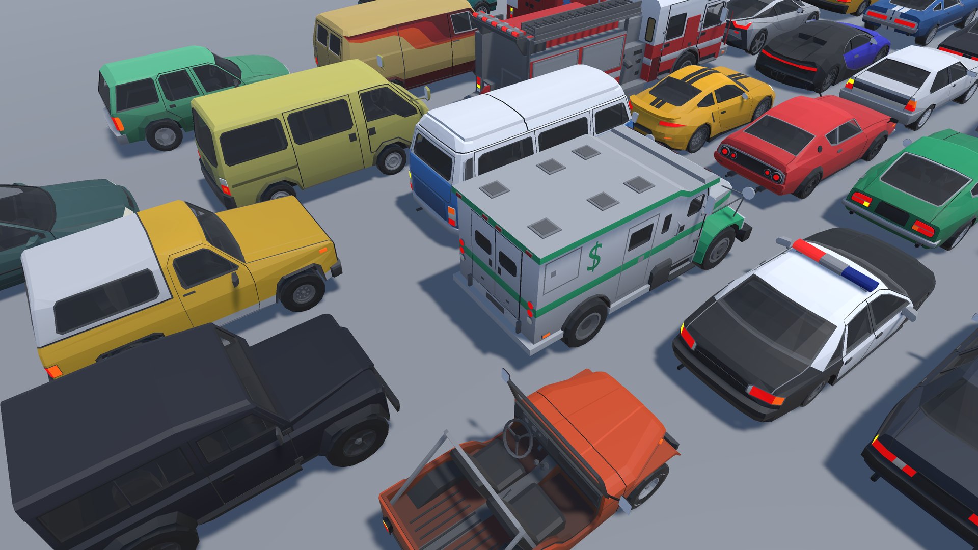 Stylized Vehicles Pack LowPoly With Textures PSD File 3D Model ...